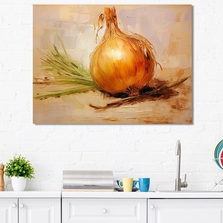 Designart "Onion Elegance I" Vegetables Wall Art - Bed Bath & Beyond ...