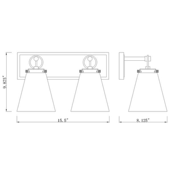 Harper 2 Light Vanity - Bed Bath & Beyond - 32965717