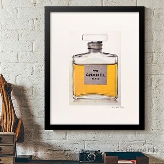 Vintage Fashion Glam Perfume Bottle - Framed Print Artwork - Bed Bath ...