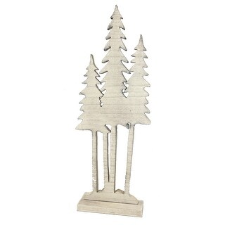 Wooden Trees On A Wooden Base Figurine - Bed Bath & Beyond - 40374344