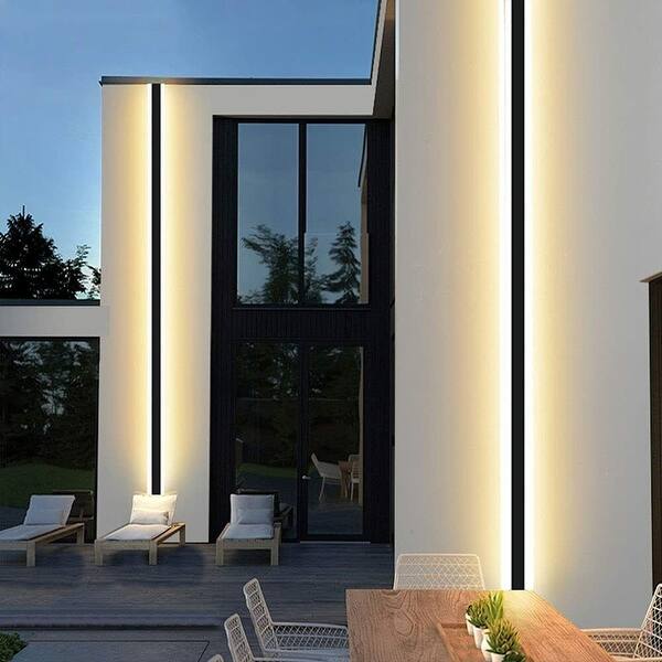 Outdoor Waterproof Long Strip LED Hardwired Wall Sconce - On Sale - Bed ...