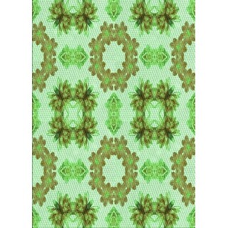 Ahgly Company Machine Washable Transitional Green Onion Green Area Rugs ...