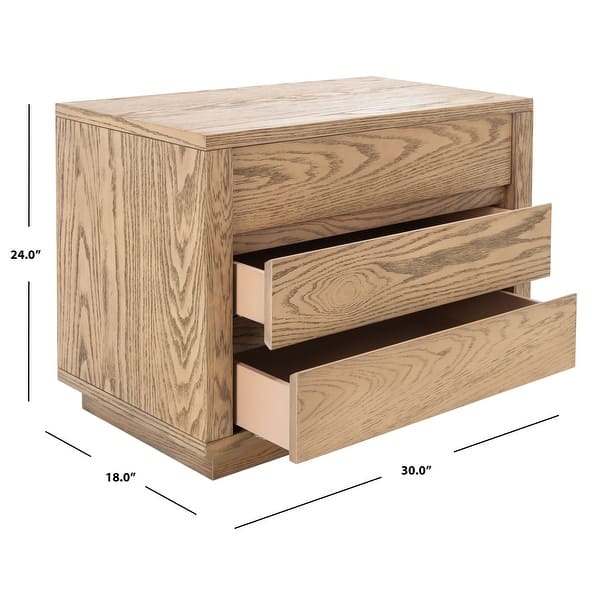 SAFAVIEH Couture Holt 3 Drawer Nightstand - Bed Bath & Beyond - 33860362