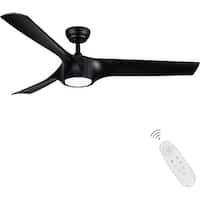 Ceiling Fan with Light, 56 Inch Modern Dimmable Ceiling Fan with 3 ...