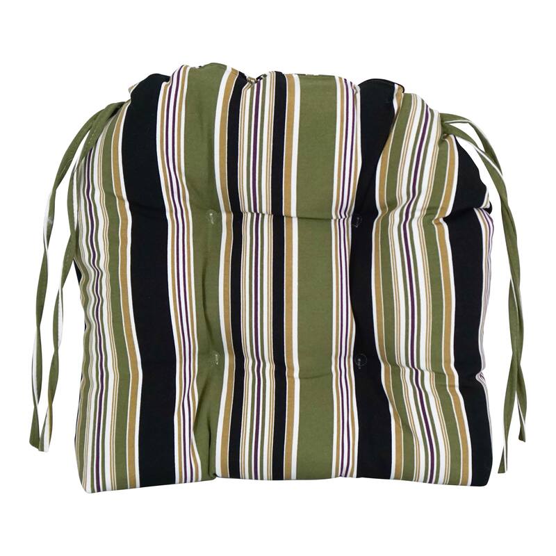16-inch Rounded Back Tufted Indoor/ Outdoor Chair Cushions (Set of 6 ...