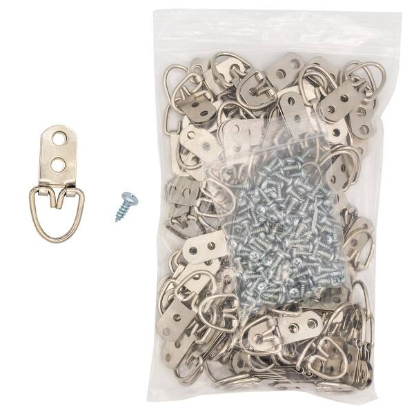 100 Extra Heavy Duty 2 Hole D Ring / Triangle Picture Frame Hanger ...