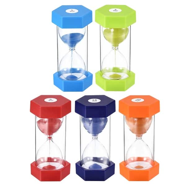 5 Pack Sand Timer Colorful Sandglass Timer Set Sand Clock Timer ...