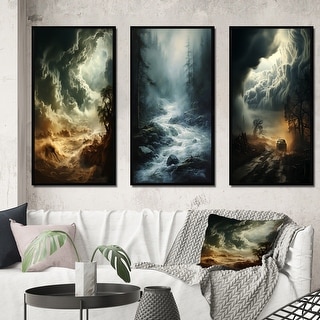 Designart "Storm Mystical Cyclone II" Landscape & Nature Framed Wall ...