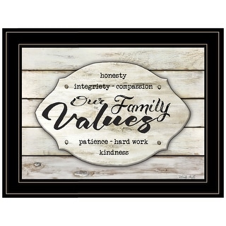 Our Family Values 3 Black Framed Print Wall Art - Bed Bath & Beyond - 39736167