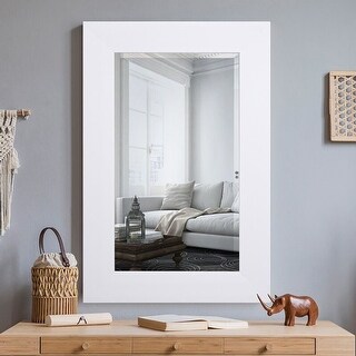 Home Decor 36"x24" Traditional Resin Mirror Frame White - 24"x36" - Bed ...
