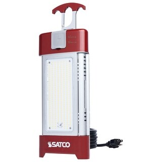 30/70/100/120 Watt LED Work Light with Remote 5000K CCT Red Finish 120V ...