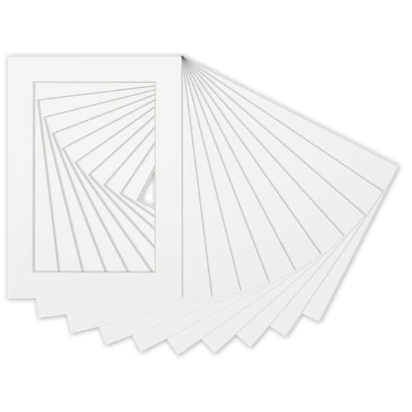 8x10 Mat for 16x20 Frame - Precut Mat Board Acid-Free White 8x10 Photo ...