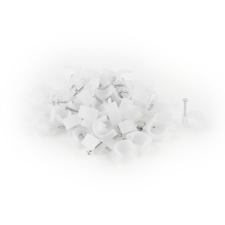 60 x PVC 16mm Cable Wire Tubing Pipe C Clamps Nail Clips White - Bed ...