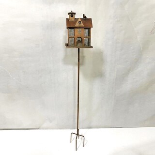 85" Tall Colonial Home Iron Birdfeeder Stake "Ivyland" - 11" L x 6.75 ...