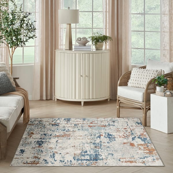 Nourison Concerto Modern Abstract Distressed Area Rug - Bed Bath ...