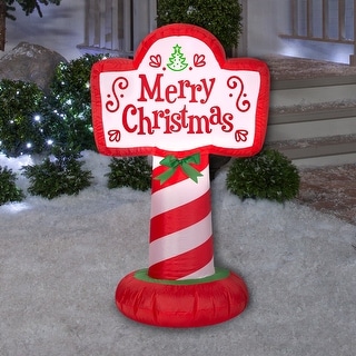 Gemmy Christmas Inflatable Merry Sign, 3.5 ft Tall - Bed Bath & Beyond ...