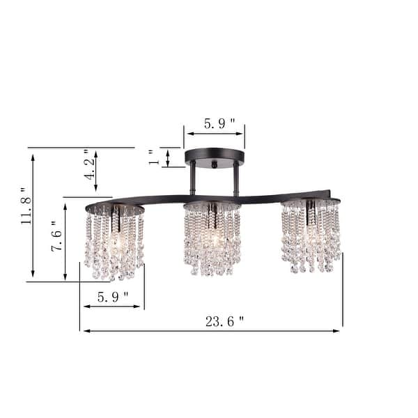 Plinius 3 - Light Cluster Cylinder Semi Flush Mount - Bed Bath & Beyond ...