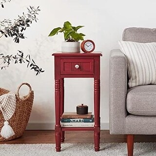 Side Table Red - Bed Bath & Beyond - 35569361