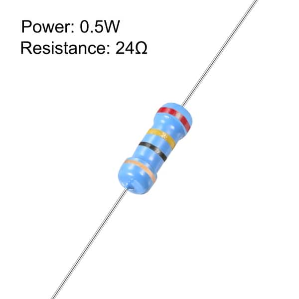 1/2 Watt 24 Ohm Carbon Film Resistors 5% Tolerances 20pcs - Muti-Color ...