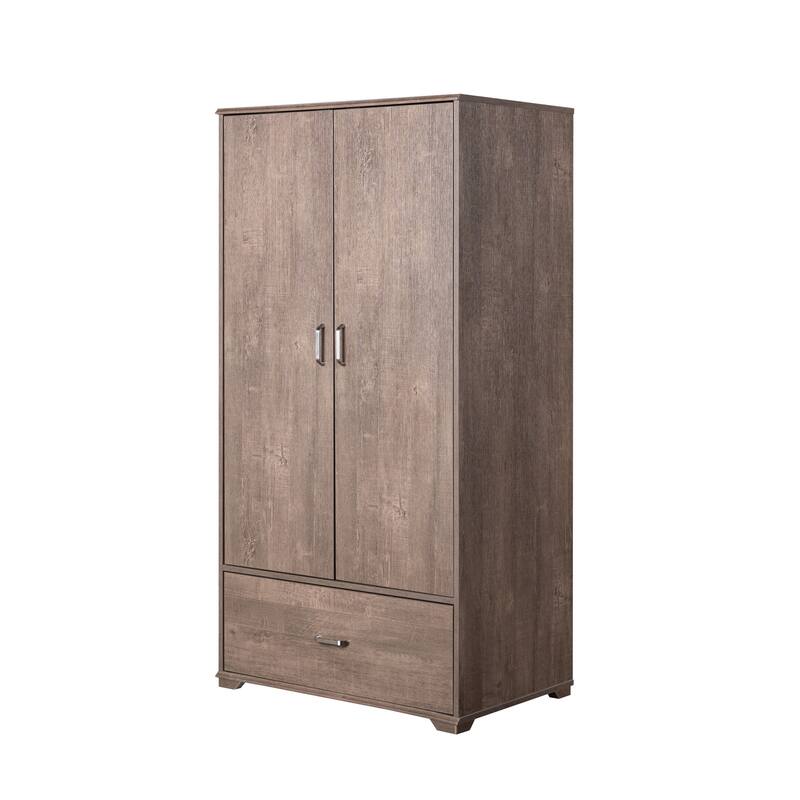 DH BASIC Contemporary Wardrobe Armoire with Bar Pulls by Denhour ...