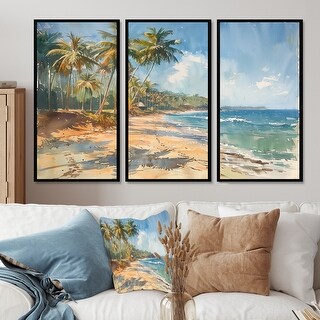 Blue Green Palm Trees Coastal Breeze VIII - Palms & Palm Trees Wall Art ...
