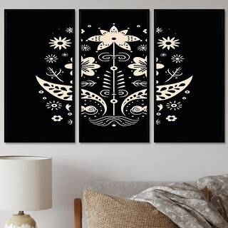 Minimal Flower Composition Monochrome - Abstract Botanicals Framed Wall ...