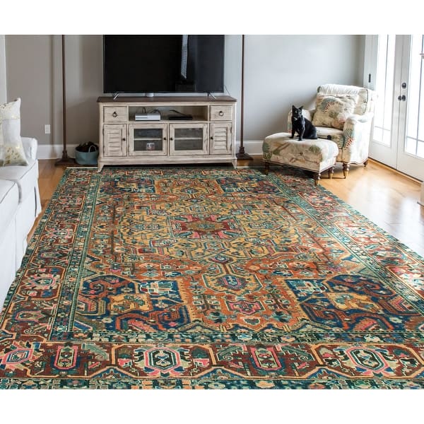Fine Vintage Bakhtiari Monty Rust/Eggplant Rug - 9'10" x 12'7" - Bed ...