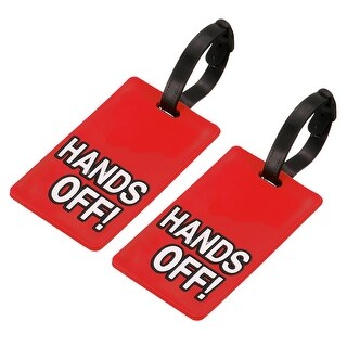 2Pcs PVC Tag Identifier Label, Hands Off Pattern Red - Bed Bath ...