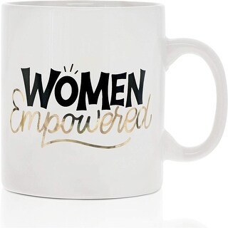 Large Ceramic Coffee Mug, Women Empowered (White, 16 oz) - Bed Bath ...
