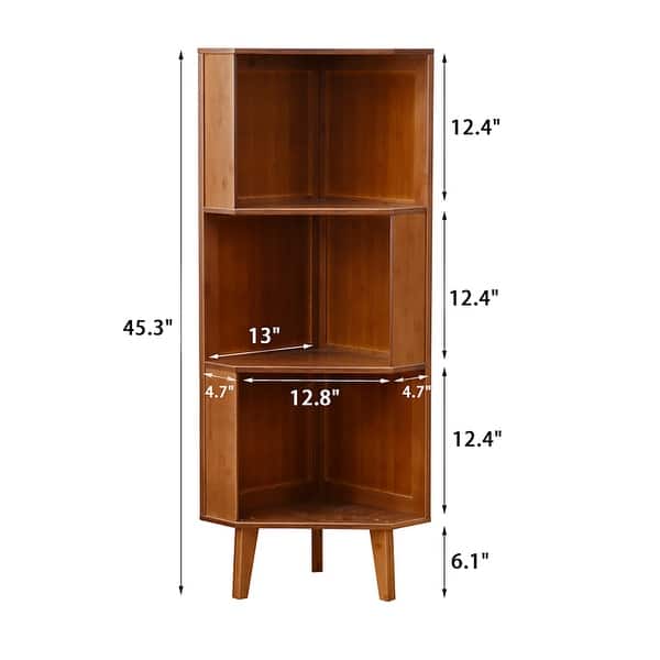 Corner Shelf, Multi-layer Corner Bookshelf, Bookcase, Display Rack ...