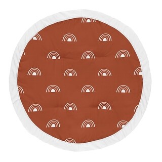 Rust White Boho Rainbow Boy Girl Baby Baby Tummy Time Playmat - Orange ...