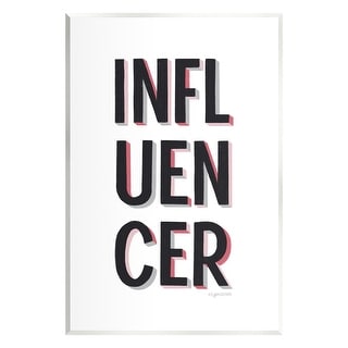 Stupell Bold Influencer Block Text Phrase Wall Plaque, Design By Kyra ...