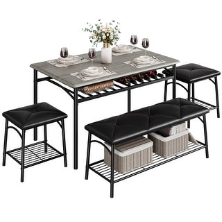 Dining Table with Benches - Bed Bath & Beyond - 40852411