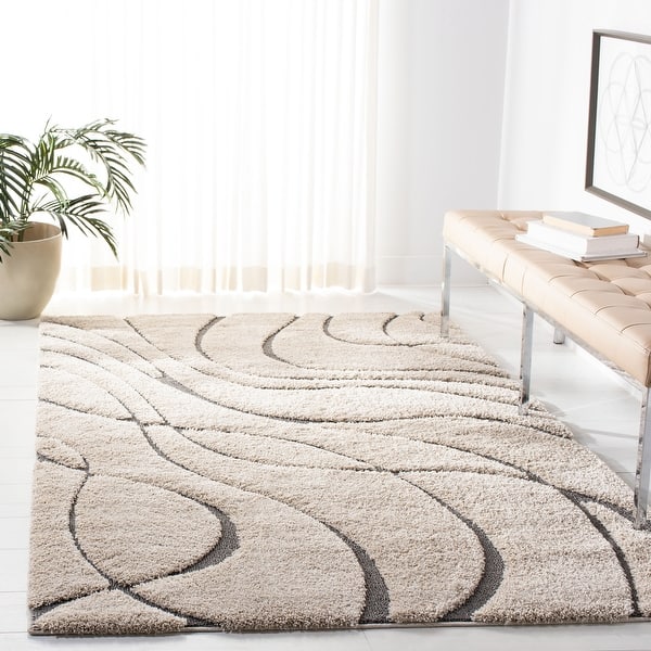 SAFAVIEH Florida Shag Staka Abstract Waves 1.2-inch Area Rug - Bed Bath ...