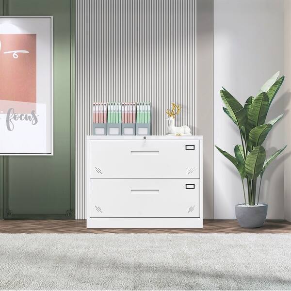 Steel 2 Drawer Locking Lateral Filing Cabinet - Bed Bath & Beyond ...