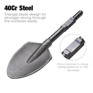 Yescom Clay Spade Chisel Shovel Bit for 1-1/8" Hex Shank Electric ...