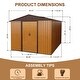 8 ft. W x 10 ft. D Coffee Metal Storage Shed with Separate Foundation ...