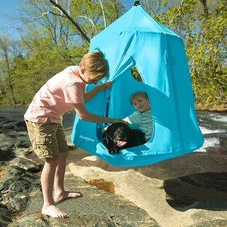 Hearthsong Go! HangOut HugglePod Polyester Hanging Tent with LED Lights ...
