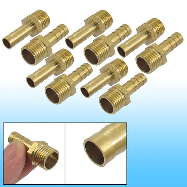 10 Pcs 8mm Fuel Gas Hose Barb 1/4BSP Male Thread Coupling Fitting ...