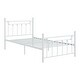 Dio 79 Inch Metal Full Size Bed Frame, Spindle Design, Finial Posts ...