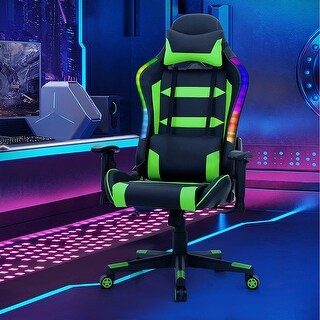 Ergonomic Video Game Chair with Headrest and Lumbar Support - Bed Bath ...