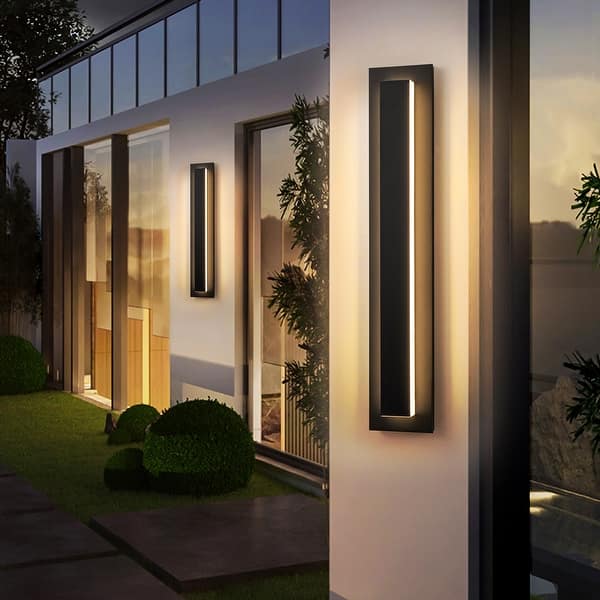 black rectangle outdoor lights