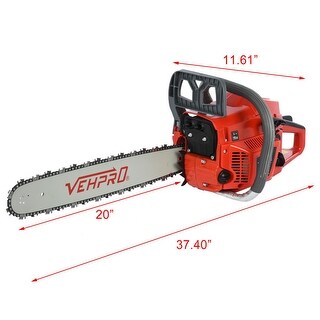 20'' Bar 58CC Gasoline Chainsaw 3.4HP Gas Powered Wood Cutting Chain ...