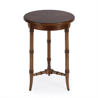 26" Brown Manufactured Wood Round End Table - Bed Bath & Beyond - 39659262