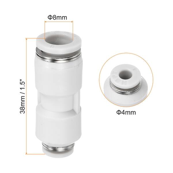 5Pcs 4mm to 3mm Reducing Push to Connect Air Line Fitting White - Bed Bath & Beyond - 36984132