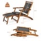 Wood Folding Chaise Lounge Chair Outdoor Foldable Chair - Bed Bath ...