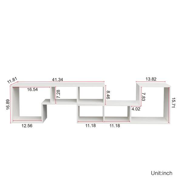 Versatile Double L-Shaped TV Stand, Display Shelf, Bookcase, Extendable ...