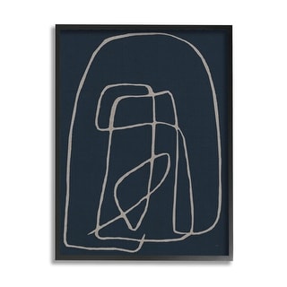 Stupell Modern Squiggle Line Form Framed Giclee Art, Design by Susan ...