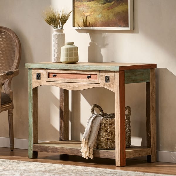 mango wood console table