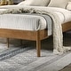 Vichy Rubberwood Platform Bed In Light Walnut, Queen - Bed Bath ...